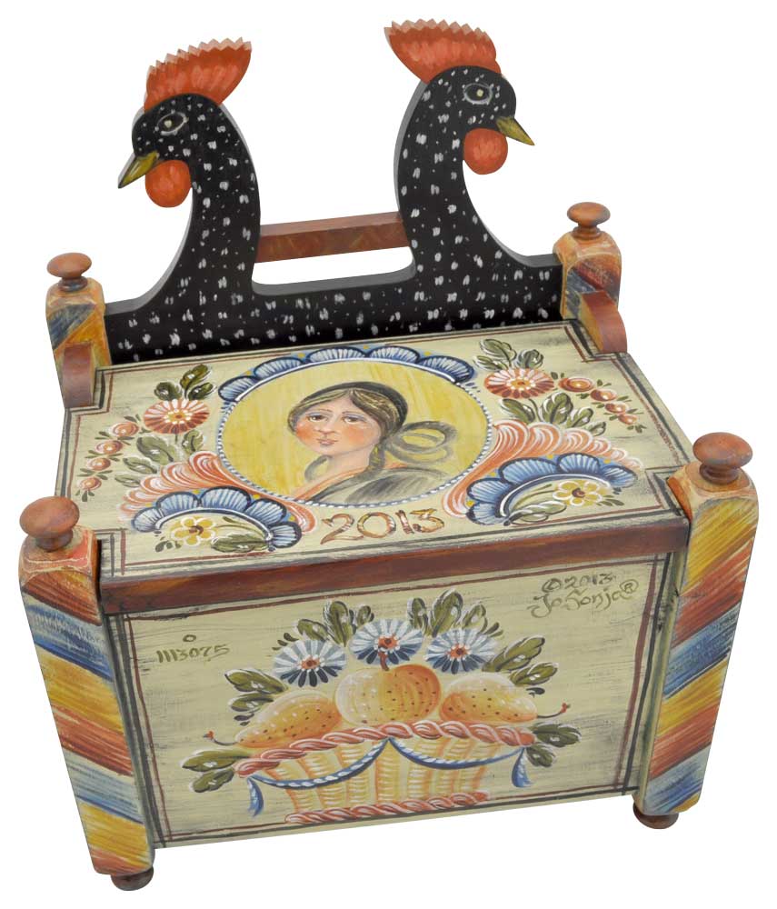 Black Rooster Salt Box - JP3265 – Jo Sonja's